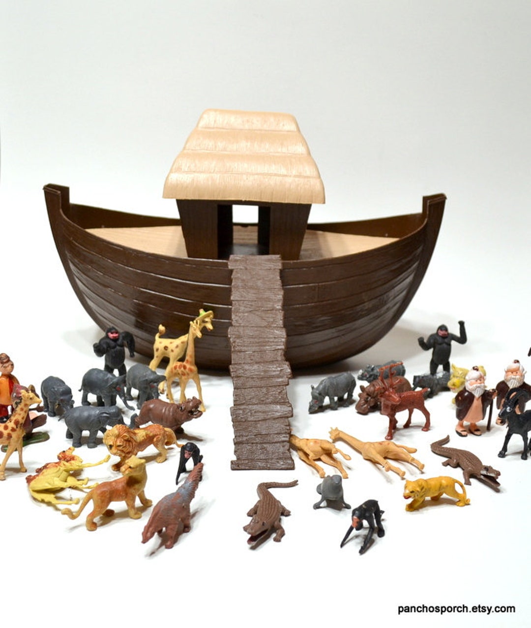 Vintage Noahs Ark Plastic Toy With Animals Toy Play Set Arco - Etsy