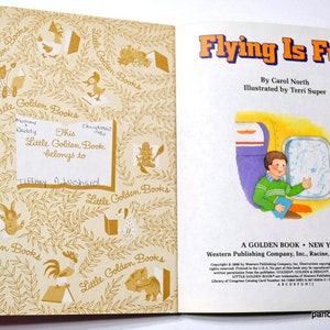 Vintage FLYING is FUN Little Golden Book Airplane Travel Illustrated ...