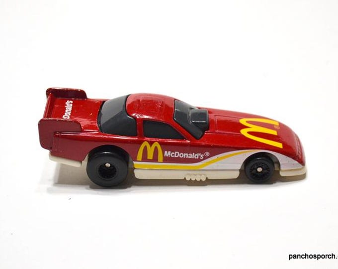 Vintage HOT WHEELS Mcdonalds Funny Car 1993 Drag Racing Car YM42 Diecast Small Little Car Mattel ...