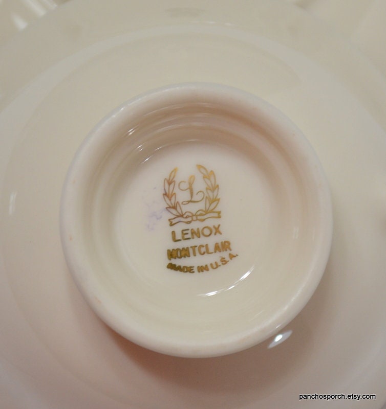 Vintage Lenox Montclair Cup and Saucer: Creamy White Platinum Trim - Etsy
