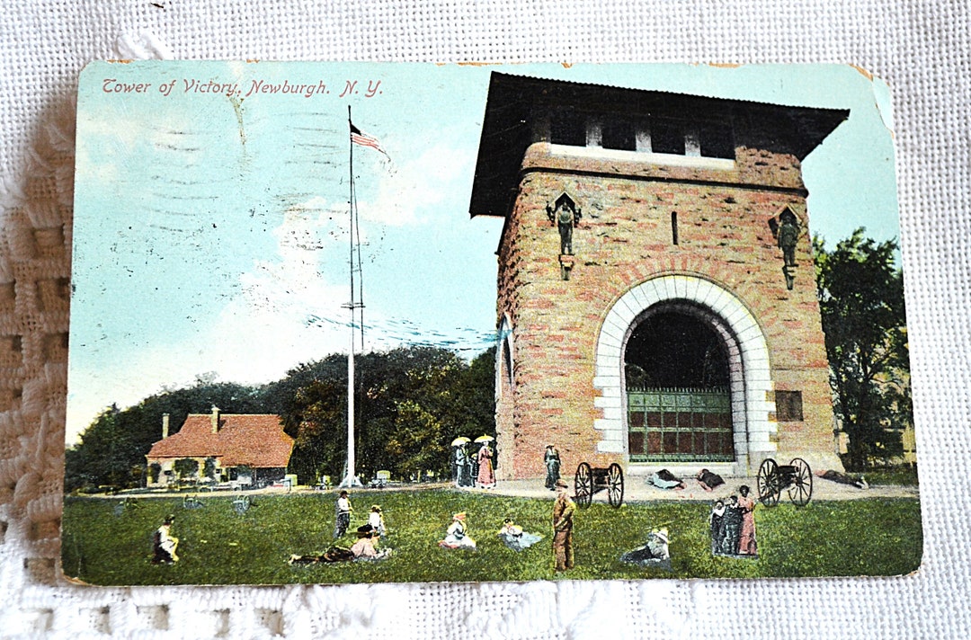 Vintage NEW YORK Postcard Tower of Victory Newburgh Landmark 1909 ...