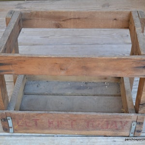 Vintage Wooden Kist Soda Crate Get Kist Today RARE Rustic Store Display Carrier With Dividers ...