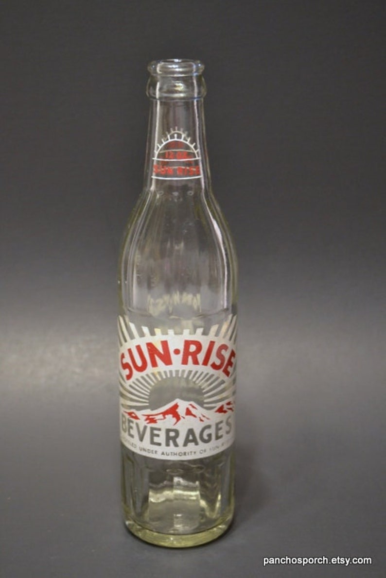 Vintage Sunrise Soda Bottle: 12 Oz Clear Glass, Coca Cola Collectible ...