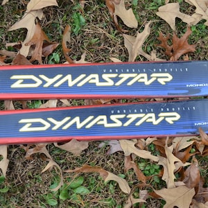 Vintage Dynastar Snow Skis Mondial 3 Red Blue Old Used Skis Winter Wall ...