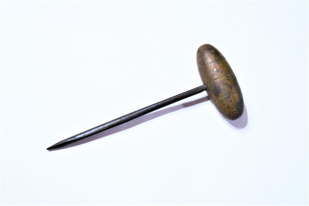 Vintage Wood and Metal Tool Bag Piercer Rice Buyers Piercing Tool ...