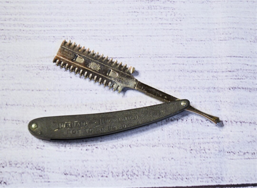 Vintage Durham Demonstrator Razor Black Handle Collectible Mens Shaving ...