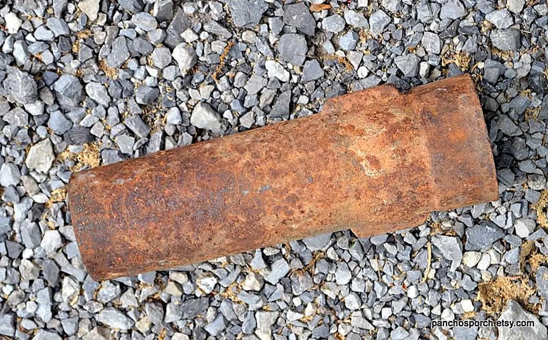 Vintage RUSTY METAL Pipe Piece 10 Inch Salvaged Metal Repurpose Recycle ...
