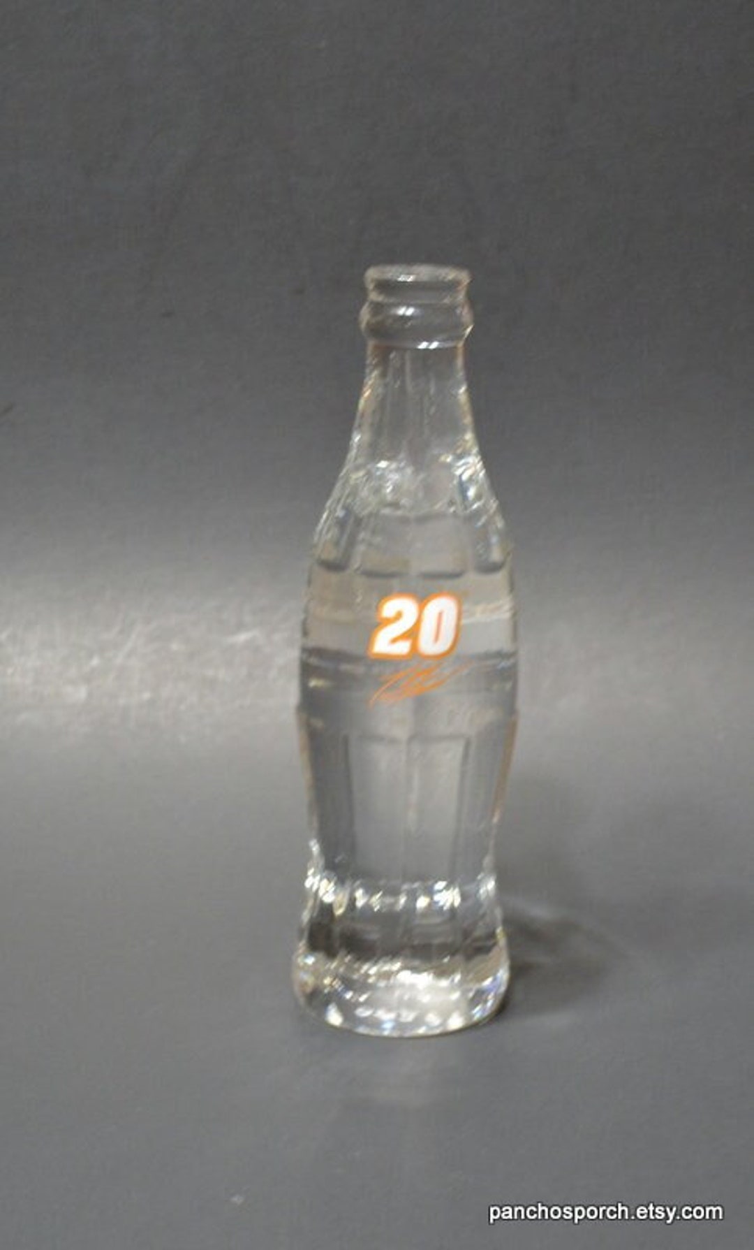 Vintage TONY STEWART Crystal Coca Cola Bottle Paperweight Clear 24% ...