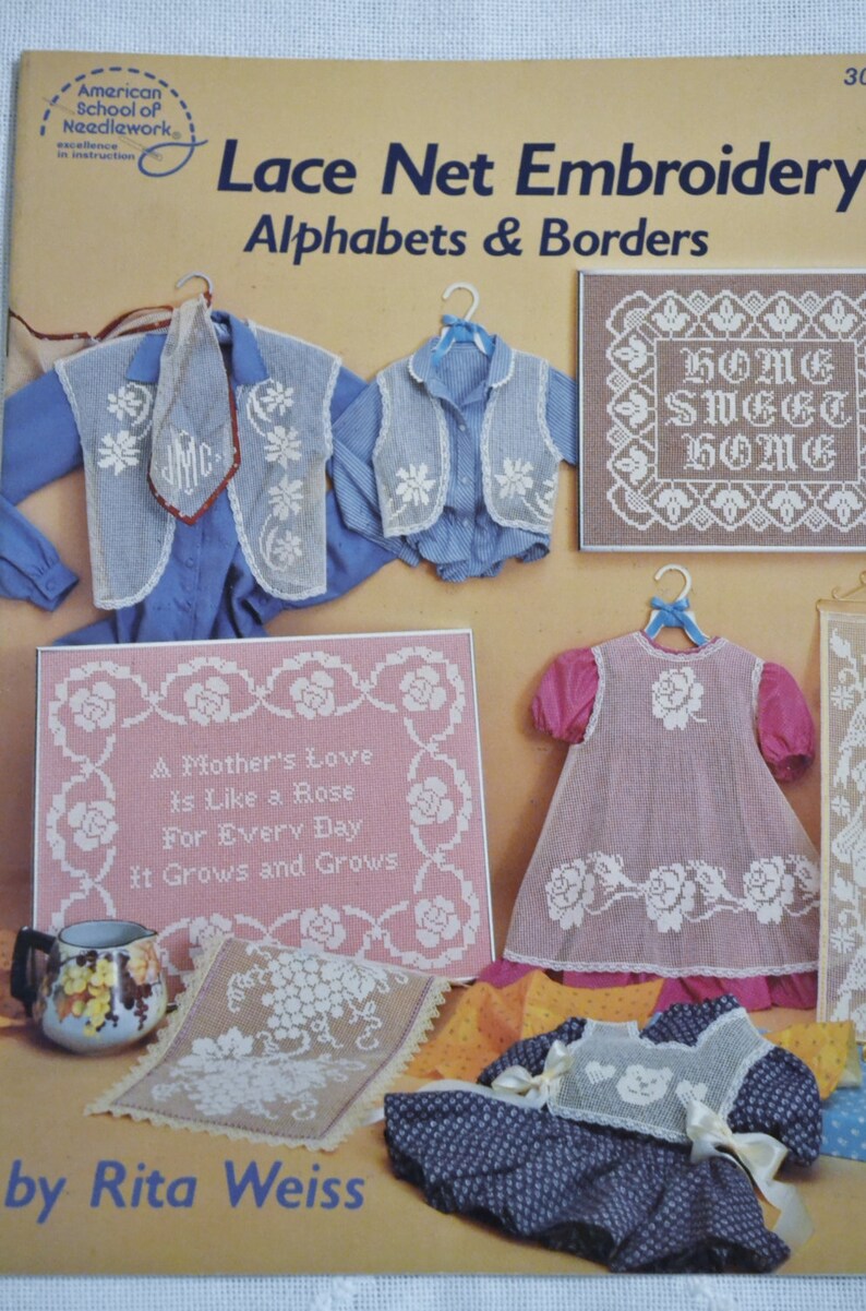 Lace Net Embroidery Alphabets and Borders Graph Designs Patterns ...