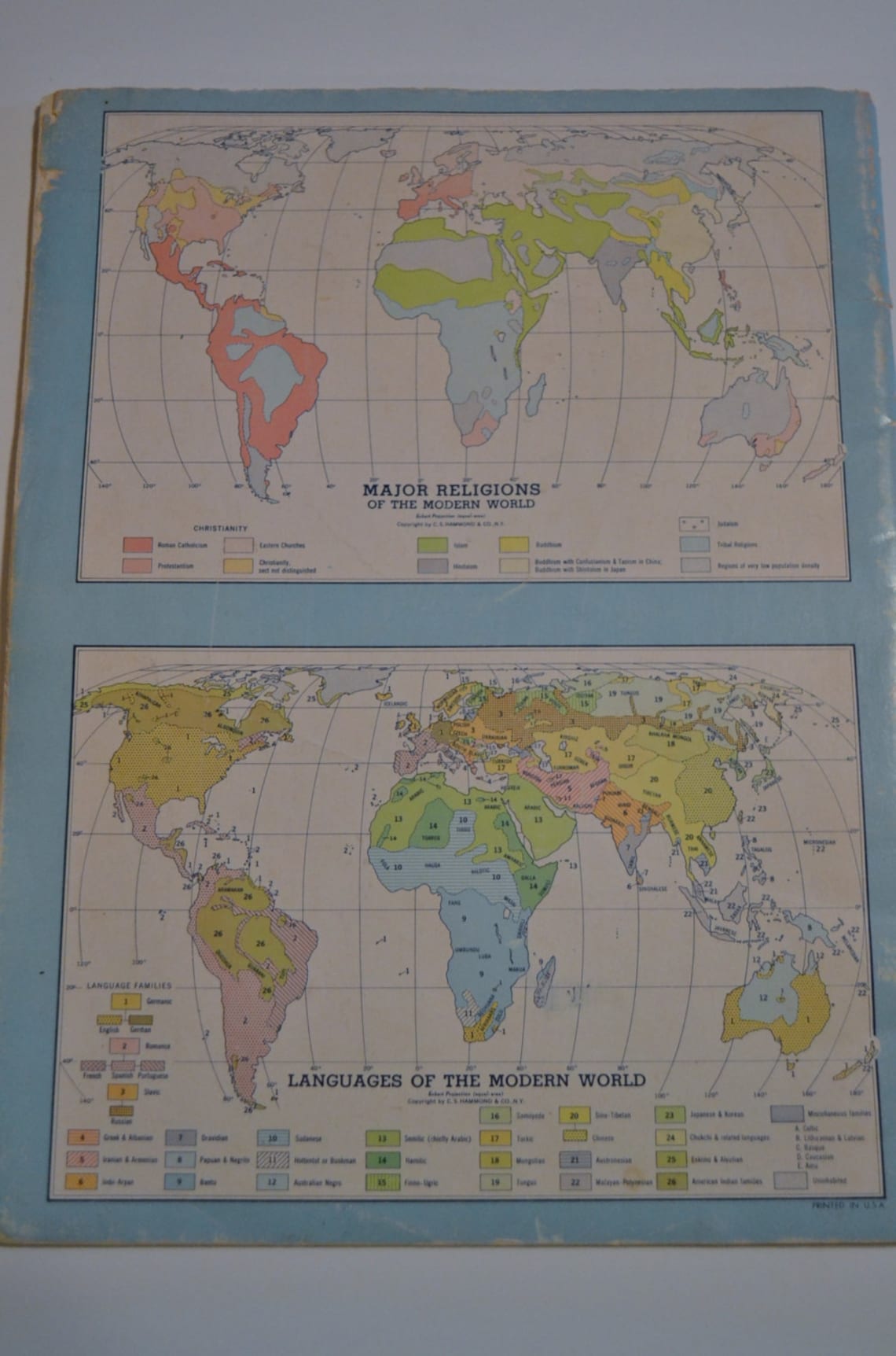 Vintage Hamond Historical Atlas 1970 World Maps Panchosporch | Etsy