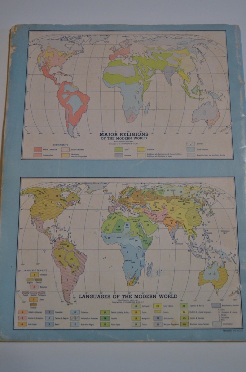 Vintage Hamond Historical Atlas 1970 World Maps Panchosporch - Etsy