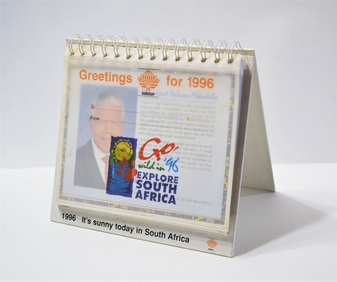 Vintage South Africa Calendar 1996 Nelson Mandela Desk Calendar Explore ...