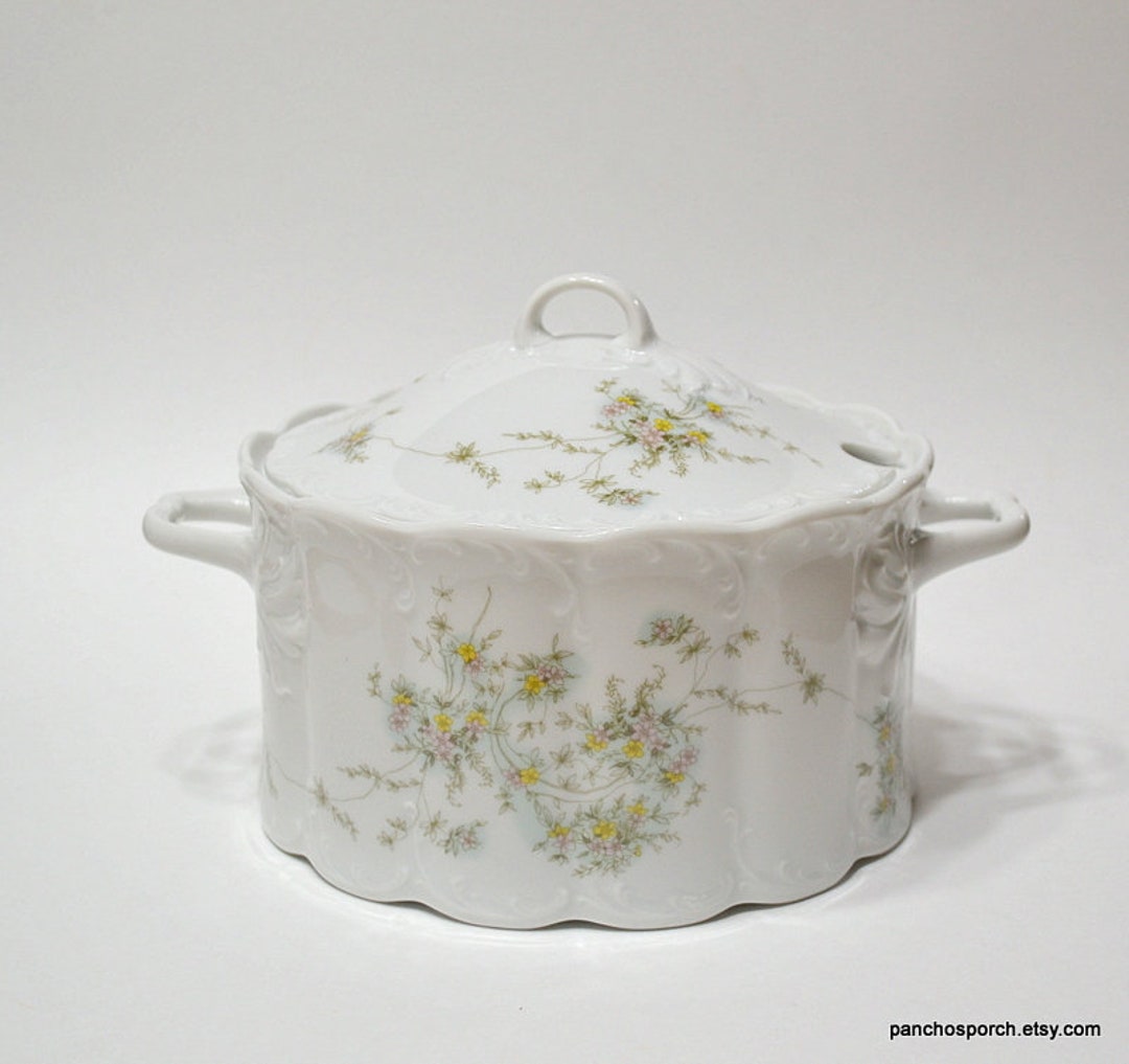 Vintage ROSENTHAL CATHERINE Lidded Bowl Soup Tureen Pastel Floral ...