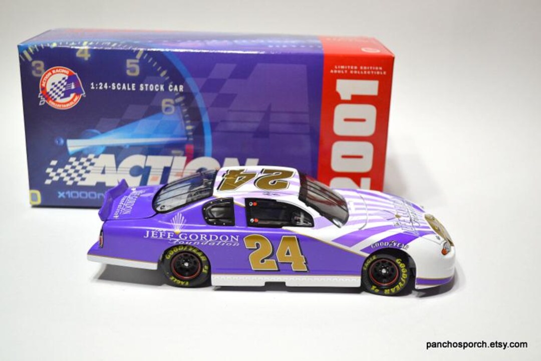 Vintage JEFF GORDON Foundation Diecast Car No 24 NASCAR Racing 1/24 ...