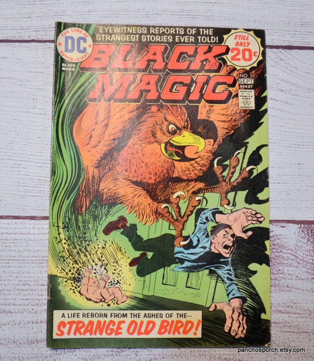 Vintage Black Magic Comic Book 1974 No 5 DC Comics Strange Old Bird ...
