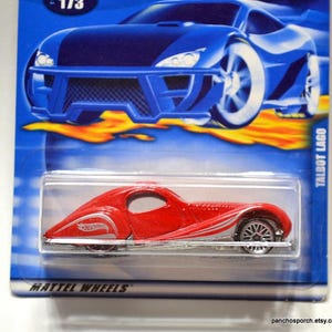 Vintage HOT WHEELS Talbot Lago Diecast Car 1/64 Scale Red 2001 Mattel ...
