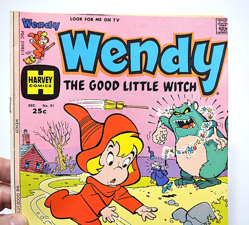 Vintage Wendy Good Little Witch Comic Book, 1975 Harvey Comics No. 91 ...