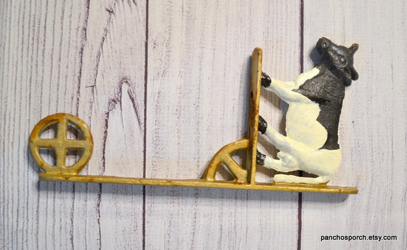 Vintage Cast Iron Cow Bracket Bell Hanger Holder Rustic - Etsy