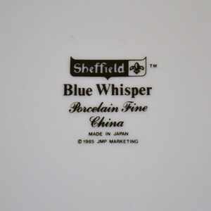 Vintage Sheffield Blue Whisper Dinner Plate Set of 4 White Blue Floral ...