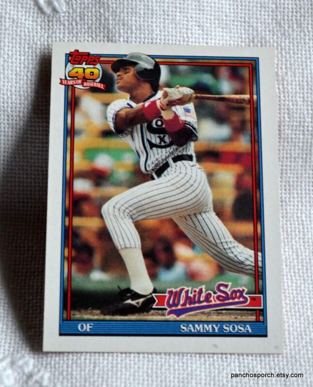 Vintage 1991 Topps Sammy Sosa Baseball Card - Chicago White Sox - Etsy