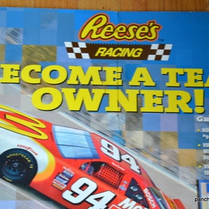 Vintage REESES RACING Cardboard Store Display Promo Bill Elliott Nascar ...