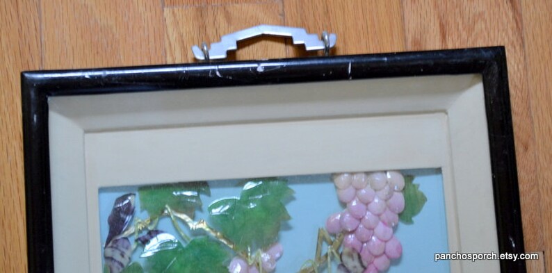 Vintage Asian Shell Art Geisha Framed Shadow Box Black Lacquer - Etsy