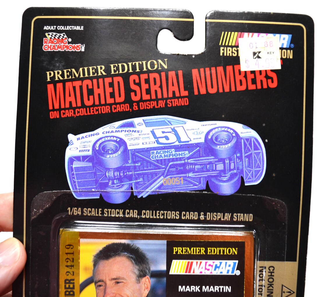 Vintage Mark Martin #6 Diecast Car: 1995 Racing Champions NASCAR (1/64 ...