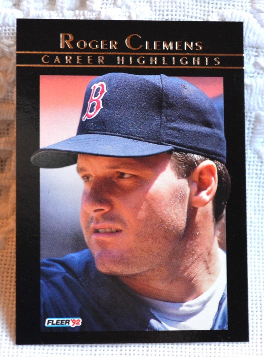 Roger Clemens Baseball Card: 1992 Fleer Career Highlights, Red Sox MLB ...