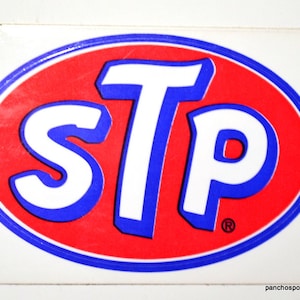 Vintage STP Sticker Original Racers Edge Red White Blue Racing ...