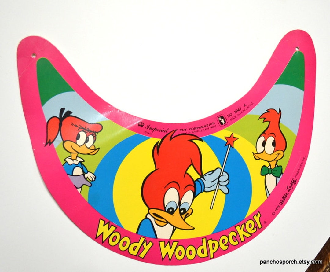 Vintage Woody Woodpecker Visor 1979 Imperial Toys Walter Lantz Paper ...
