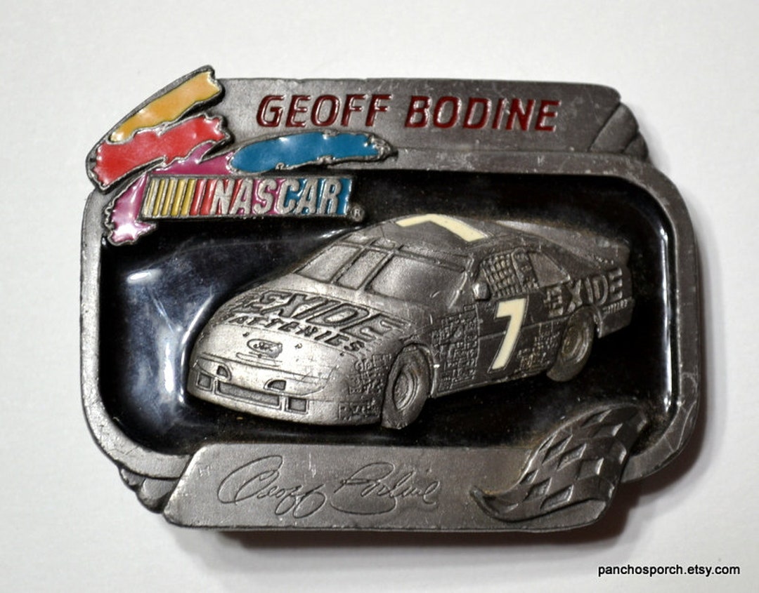 Vintage GEOFF BODINE Belt Buckle Exide Racing Limited Edition 1990s ...