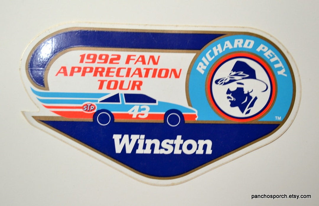 Vintage Richard Petty Sticker Decal 1992 Fan Appreciation Tour Winston ...
