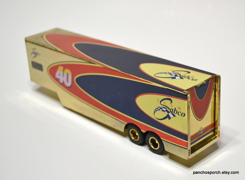 Vintage Sabco Racing Gold Transporter & Car: Sterling Martin 40 NASCAR ...