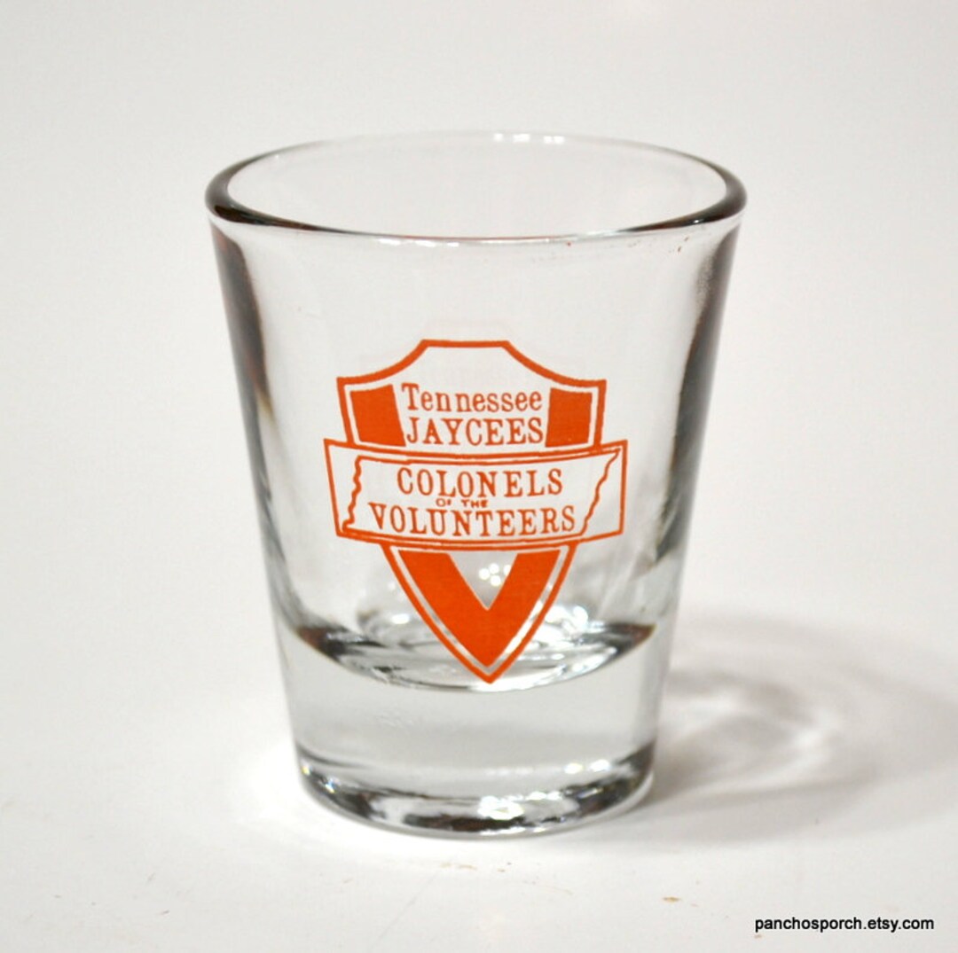 Vintage Tennessee Jaycees Shot Glass: UT Vols Colonels of Volunteers ...