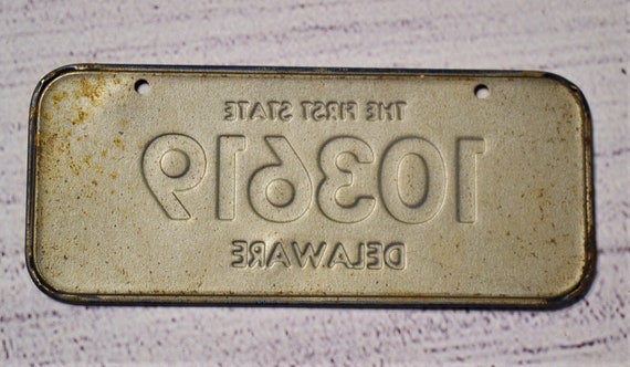 Collectibles Art & Collectibles Vintage Mini License Plate Delaware The ...