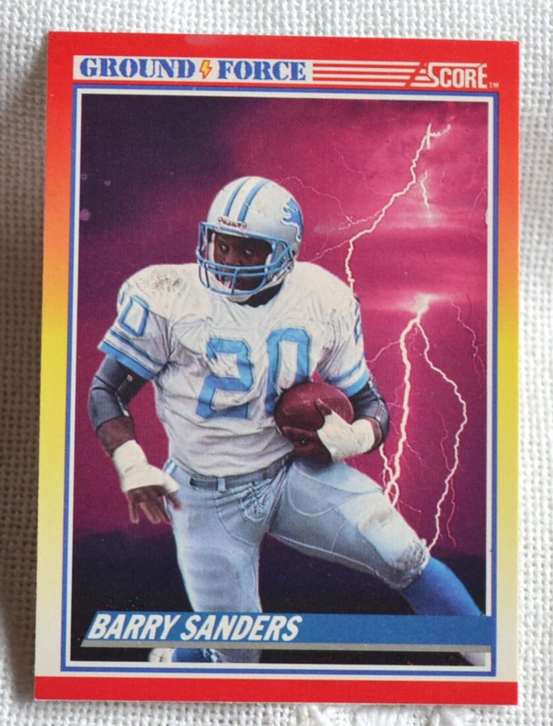 Barry Sanders Lions Football Card 325: 1990 Score Ground Force Trading ...