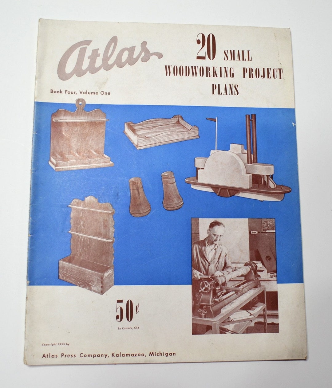 Vintage 1955 Atlas Woodworking Plans: Mid Century Home Decor Magazine ...