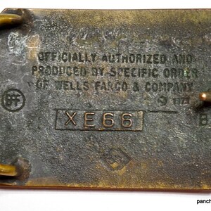 Vintage WELLS FARGO Belt Buckle Solid Brass 1970s Banking Stagecoach Retro Western Wear Cowboy ...