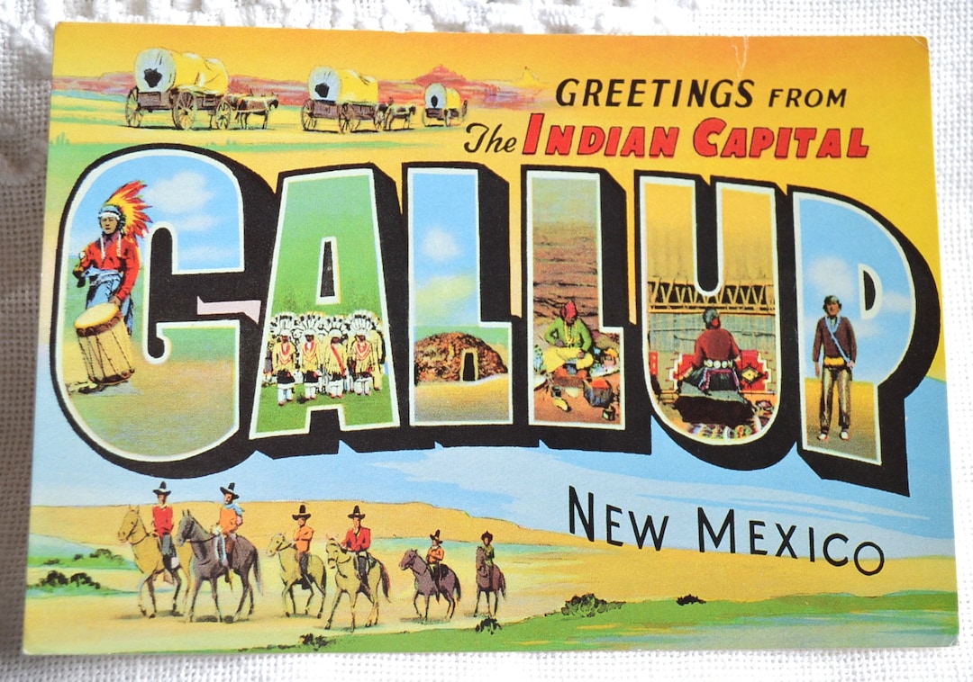 Vintage NEW MEXICO Postcard Gallup Southwest Vacation Souvenir Unused ...
