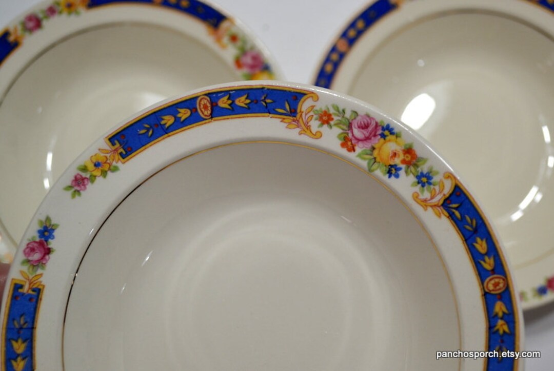 Vintage TST Floral Fruit Bowl Set: Art Deco Wedding China - Etsy