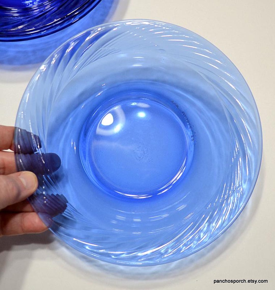 Vintage PYREX Festiva Cobalt Blue Glass Bowls - Set of 4 - Etsy