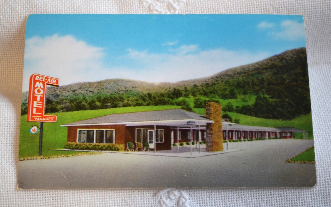 Vintage WEST VIRGINIA Postcard Bel Air Motel Bluefield Souvenir Post ...