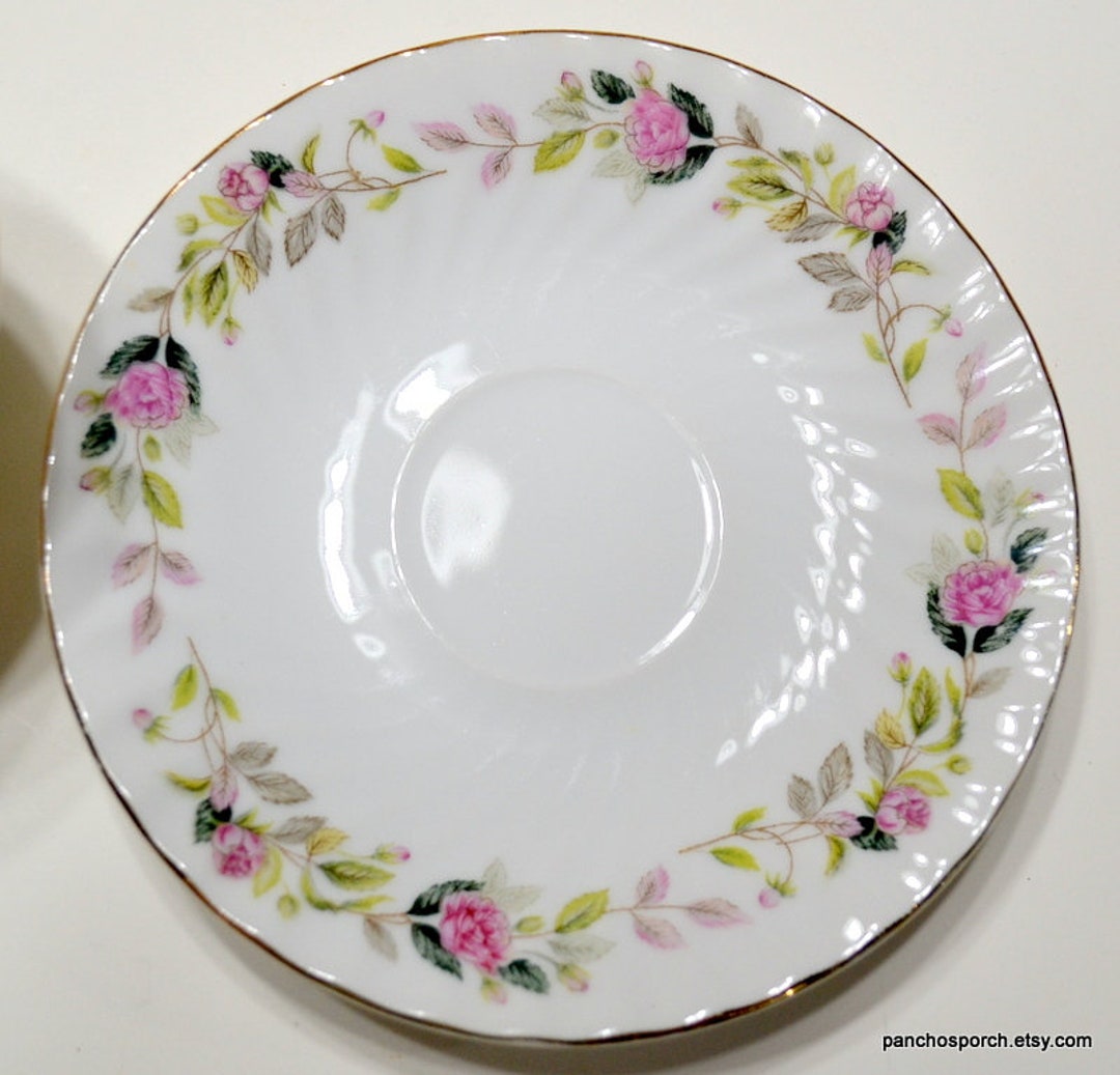 Vintage Regency Rose Saucer: Pink Floral China, Japan - Etsy