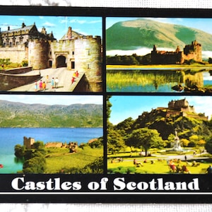 Vintage SCOTLAND Post Card Castles Landmarks UK Landscape Postcard ...