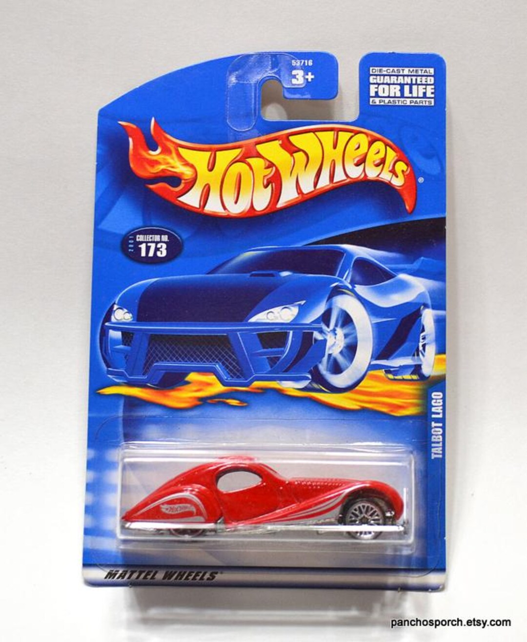 Vintage HOT WHEELS Talbot Lago Diecast Car 1/64 Scale Red 2001 Mattel ...
