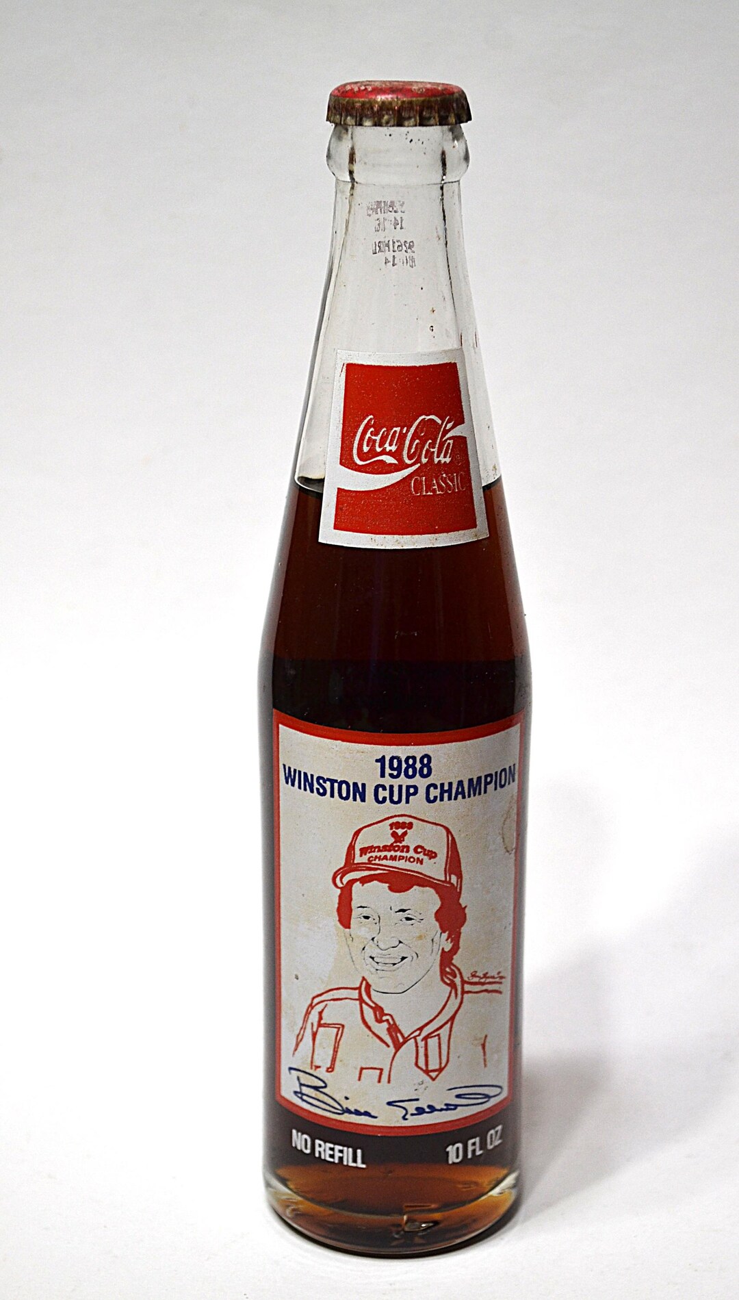 Vintage BILL ELLIOTT Coca Cola Bottle 1988 Winston Cup Champion NASCAR ...