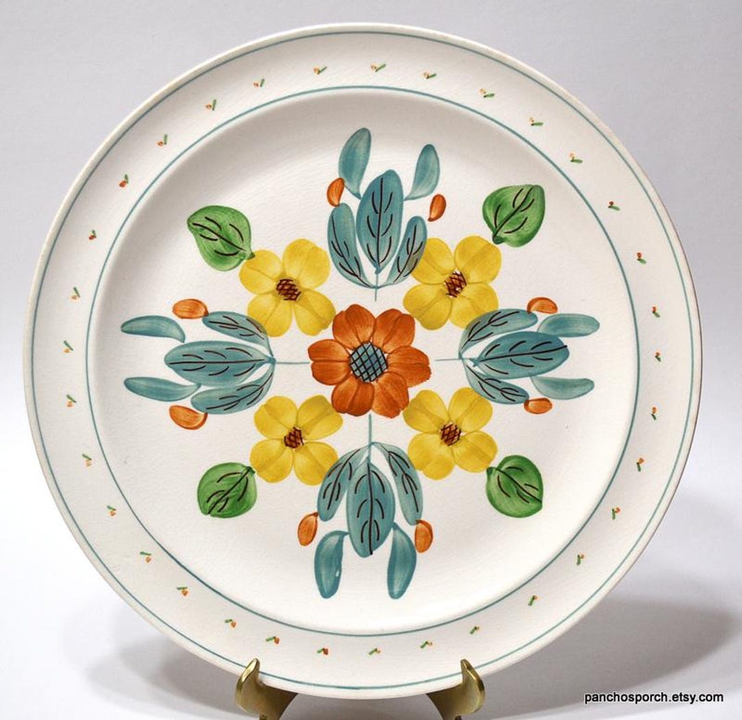 Vintage BLUE RIDGE Pottery Dinner Plate Sundrops Pattern Southern ...