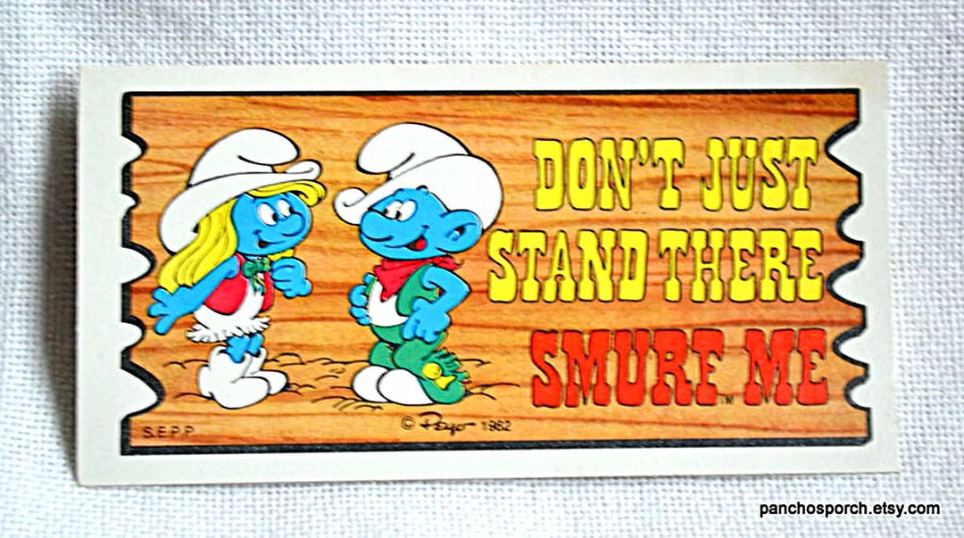 Vintage 1982 Smurf Supercards Trading Card: Topps Peyo No. 56 - Etsy