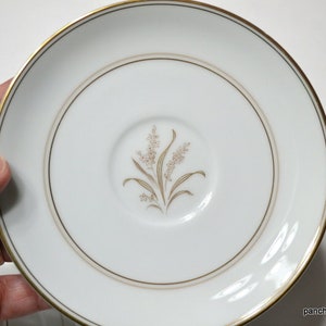 Vintage Noritake Neville Cup and Saucer Set(4): Beige Floral Gold Trim ...
