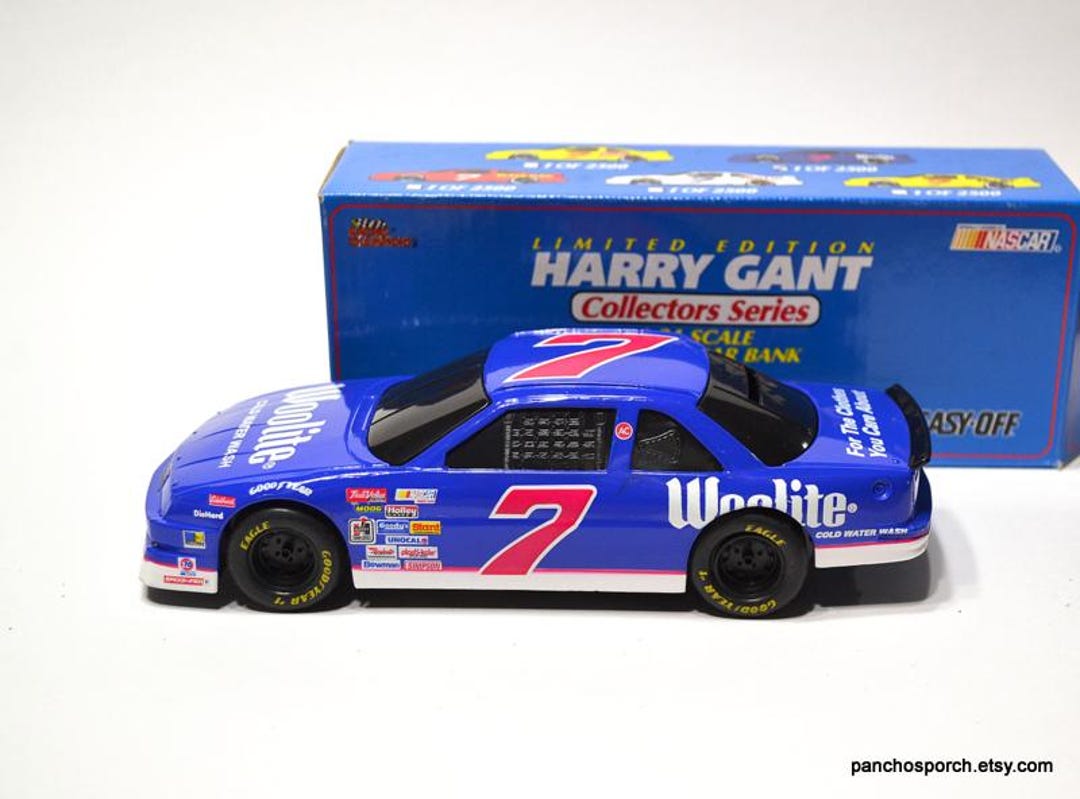 Vintage Harry Gant Diecast Car Bank, Woolite NASCAR #7, 1/24 Scale - Etsy